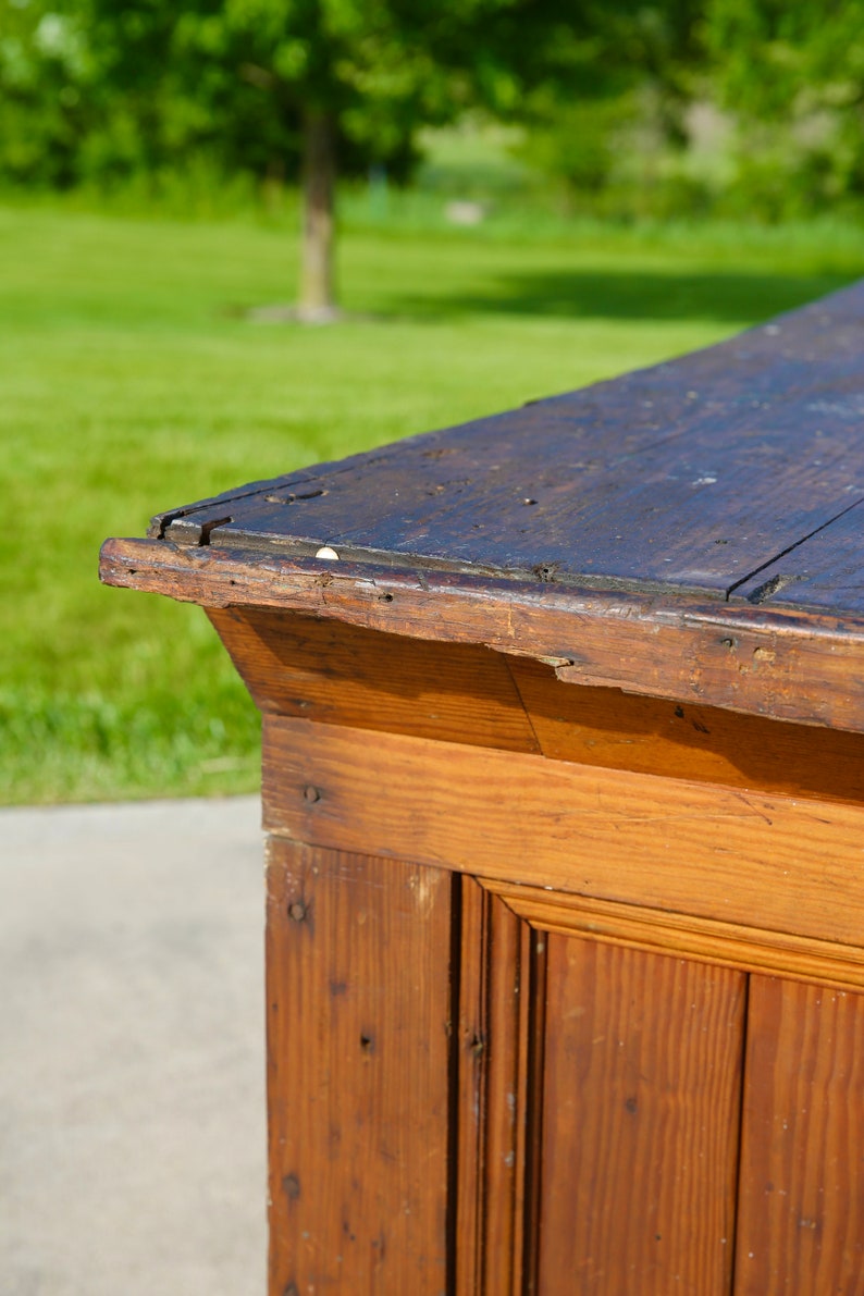 Antique Store Counter Kitchen Island Wood Bar General Store Vintage ...