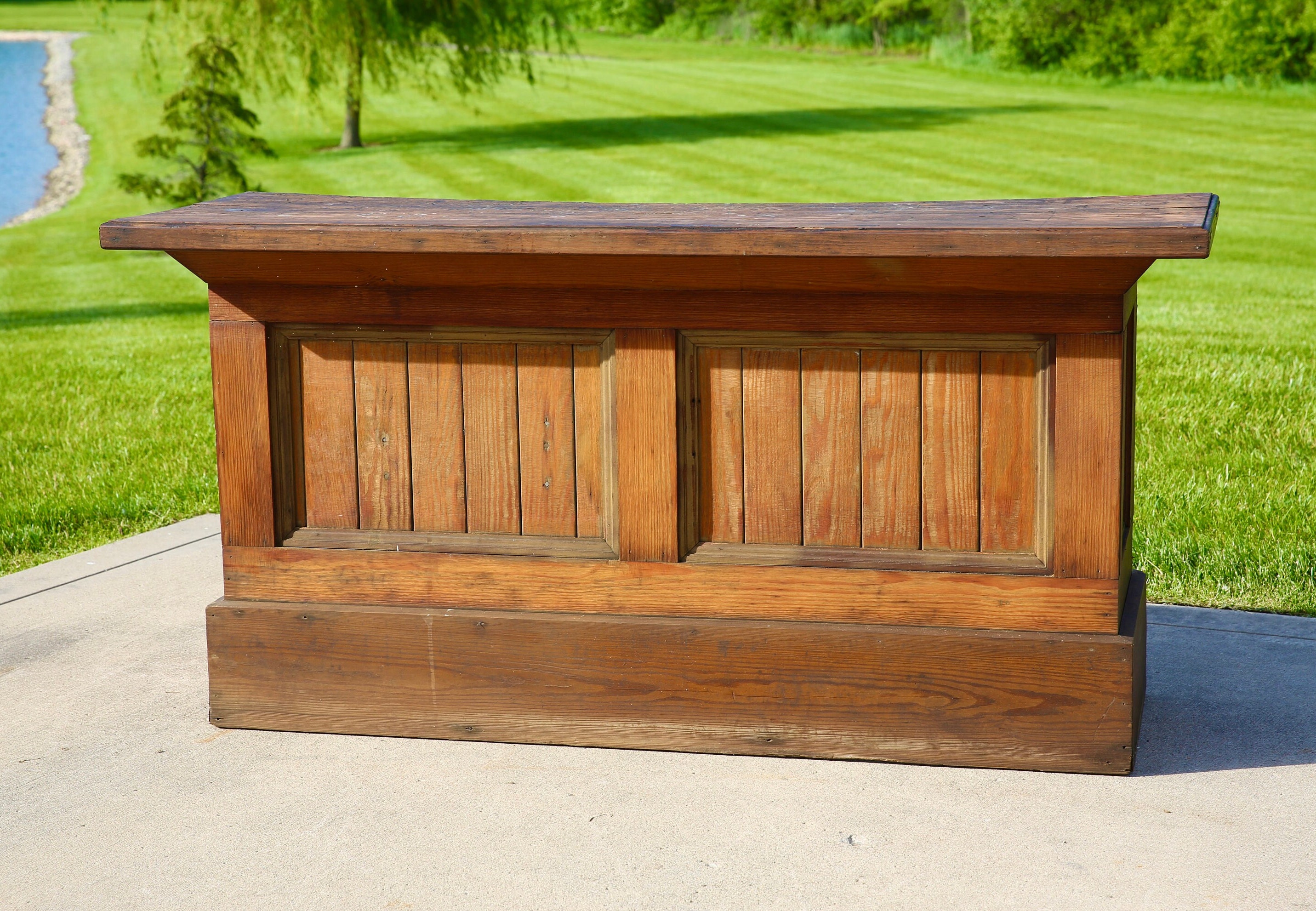 Antique Store Counter Kitchen Island Wood Bar General Store Vintage ...