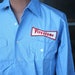 Vintage Firestone Gas Station Uniform Work Shirt Deadstock Mens Size 15 ...