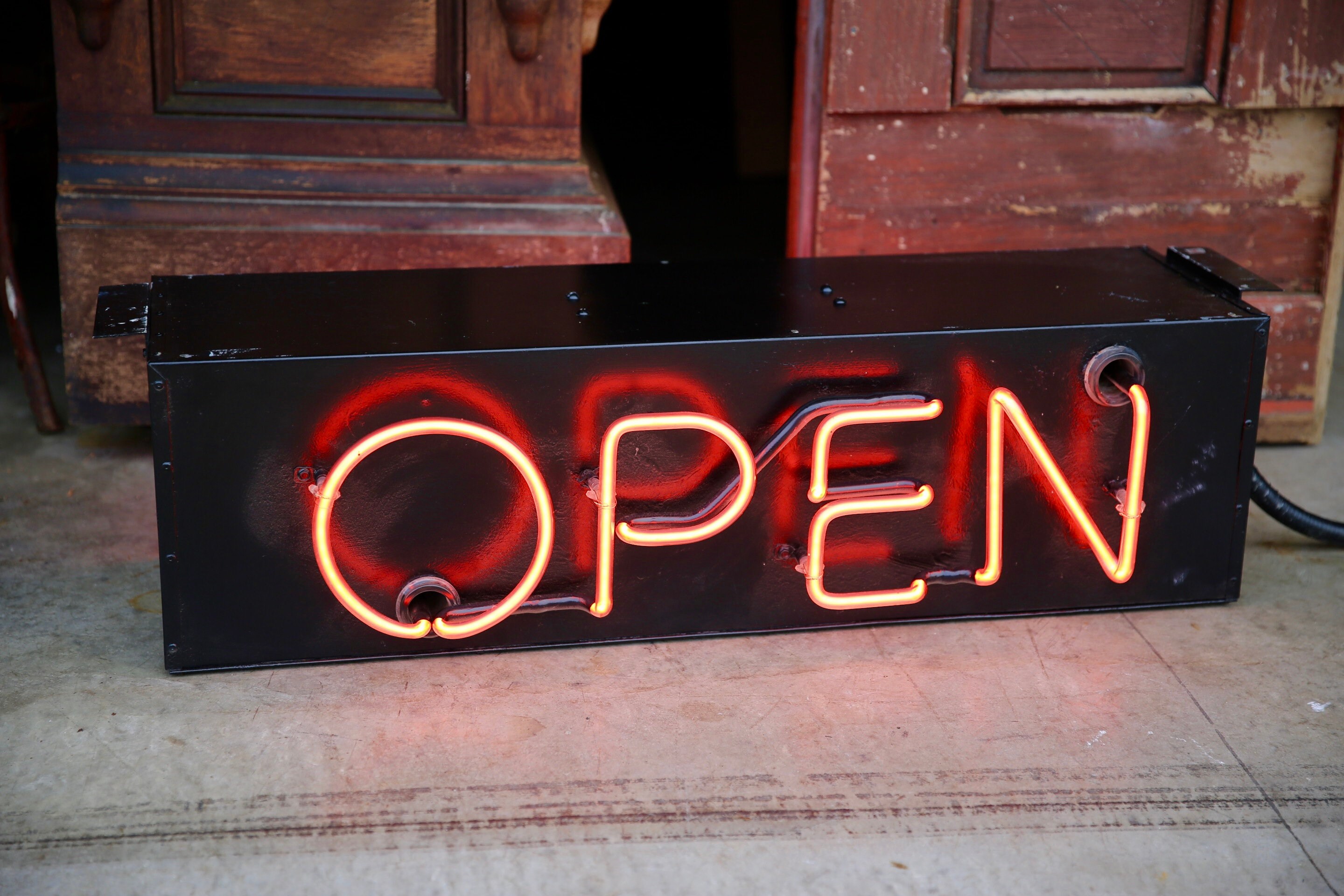 Vintage Neon Open Sign