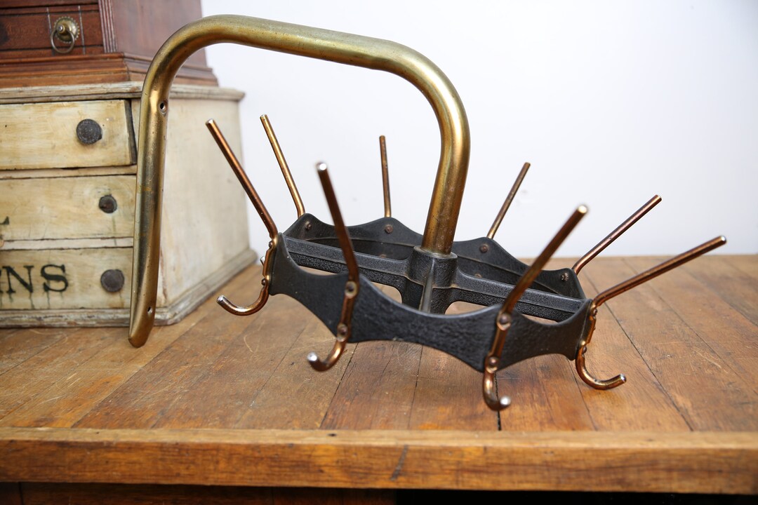 Antique Metal Coat Hat Rack Industrial Clothing Rack Hall Tree Spinning ...
