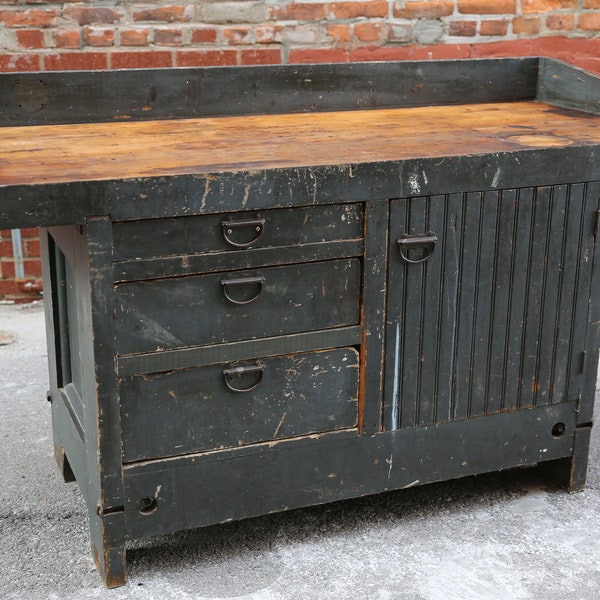Antique Butcher Block Tables - Etsy