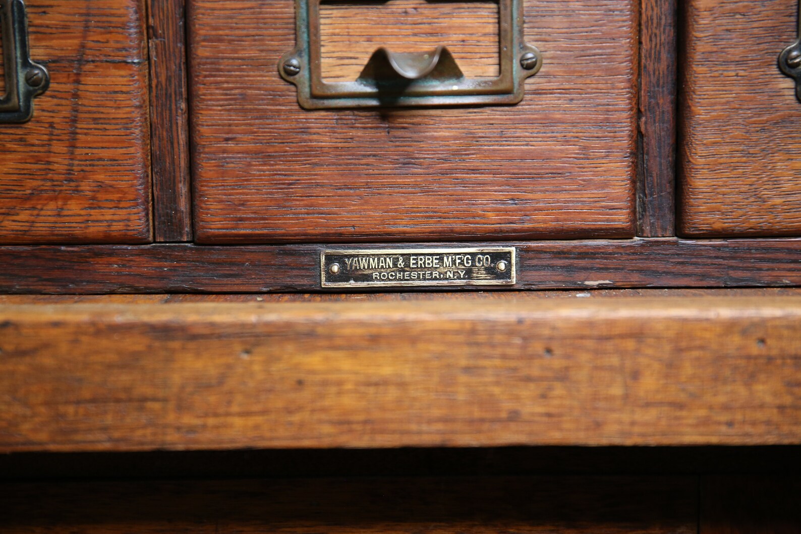 Antique Library Card Catalog Yawman & Erbe Tiger Oak Wood 9 - Etsy