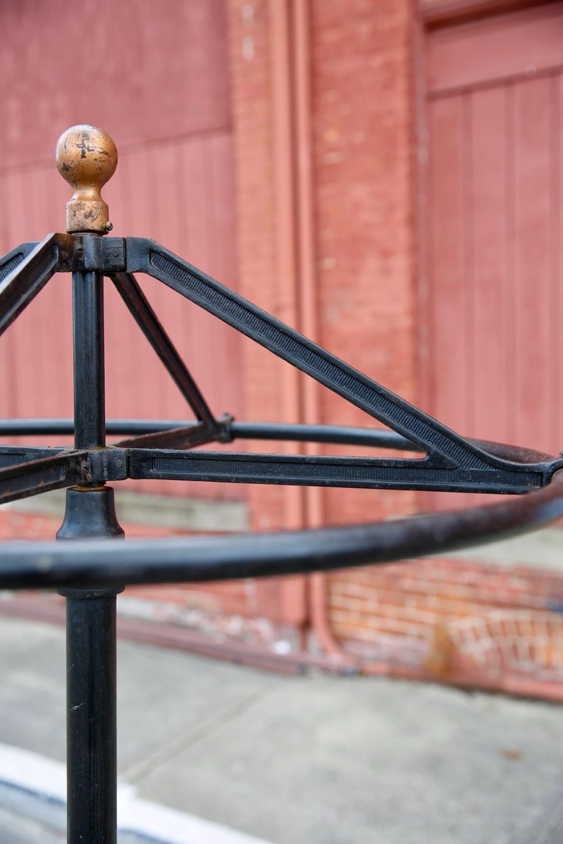 Antique Cast Iron Base Coat Hat Rack Industrial Clothing Rack Hall Tree ...