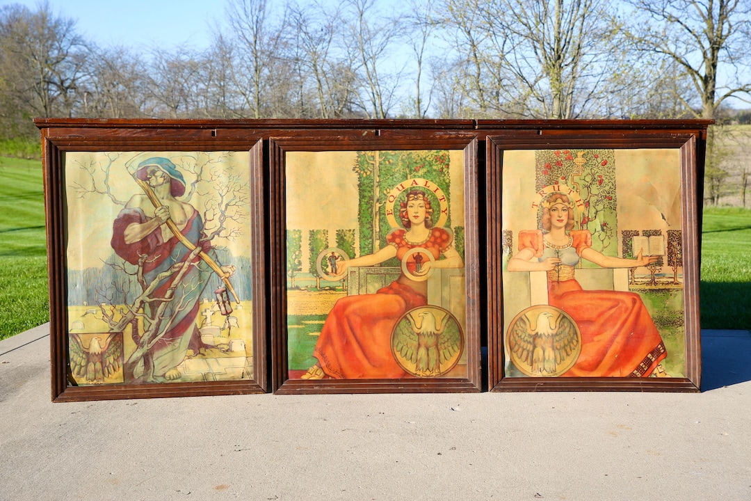 Antique Lady of Truth Justice Grim Reaper Lawyer Office Court House ...