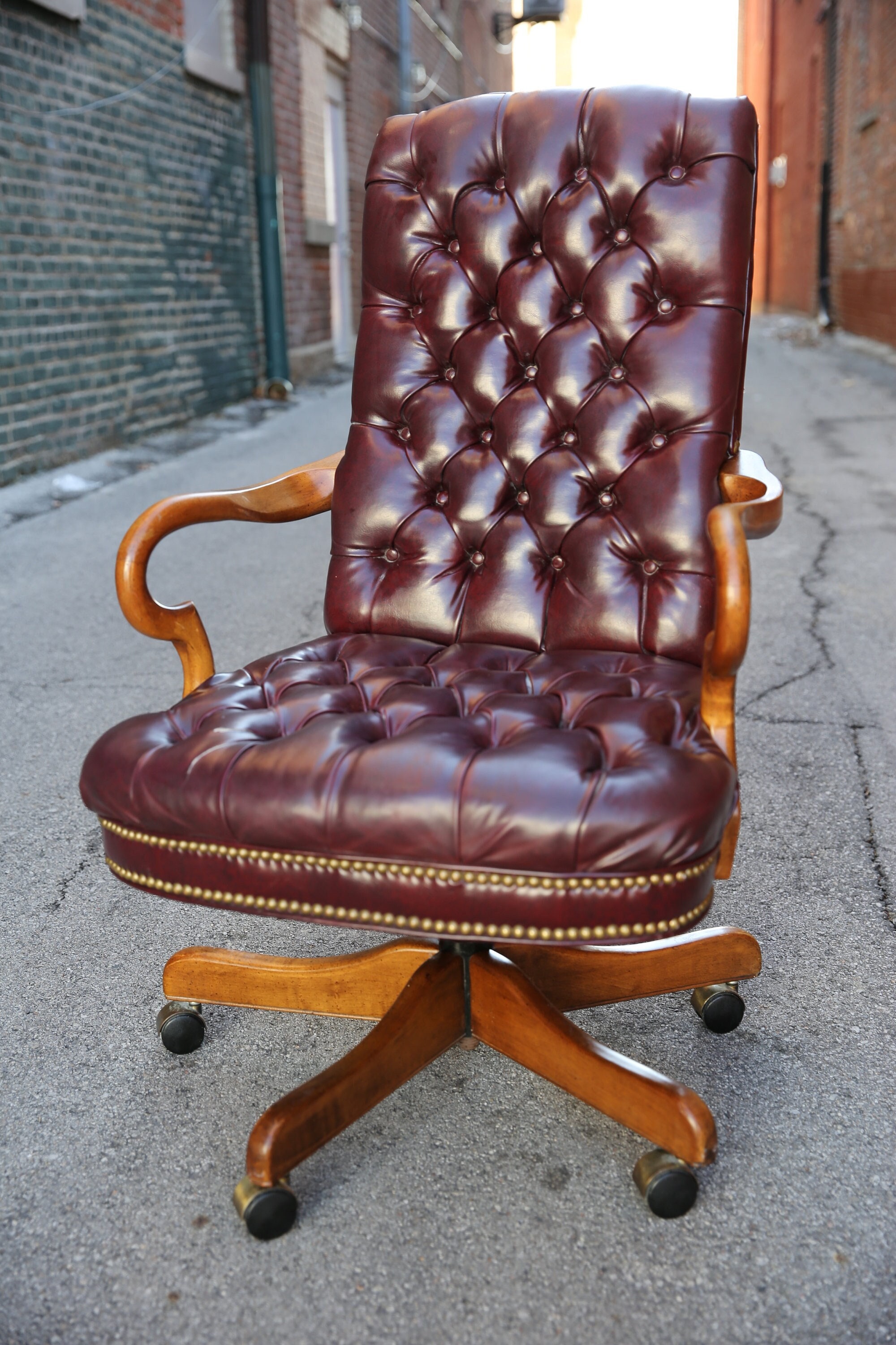 Tufted Leather Desk Chairs