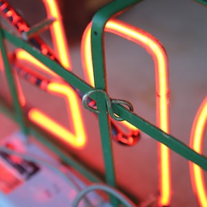 Vintage Neon Open Sign Retail Store Display Lighted Neon Bar Sign With ...