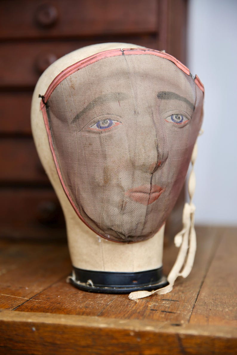 Antique Wire Mesh Odd Fellows Mardi Gras Carnival Mask Halloween ...