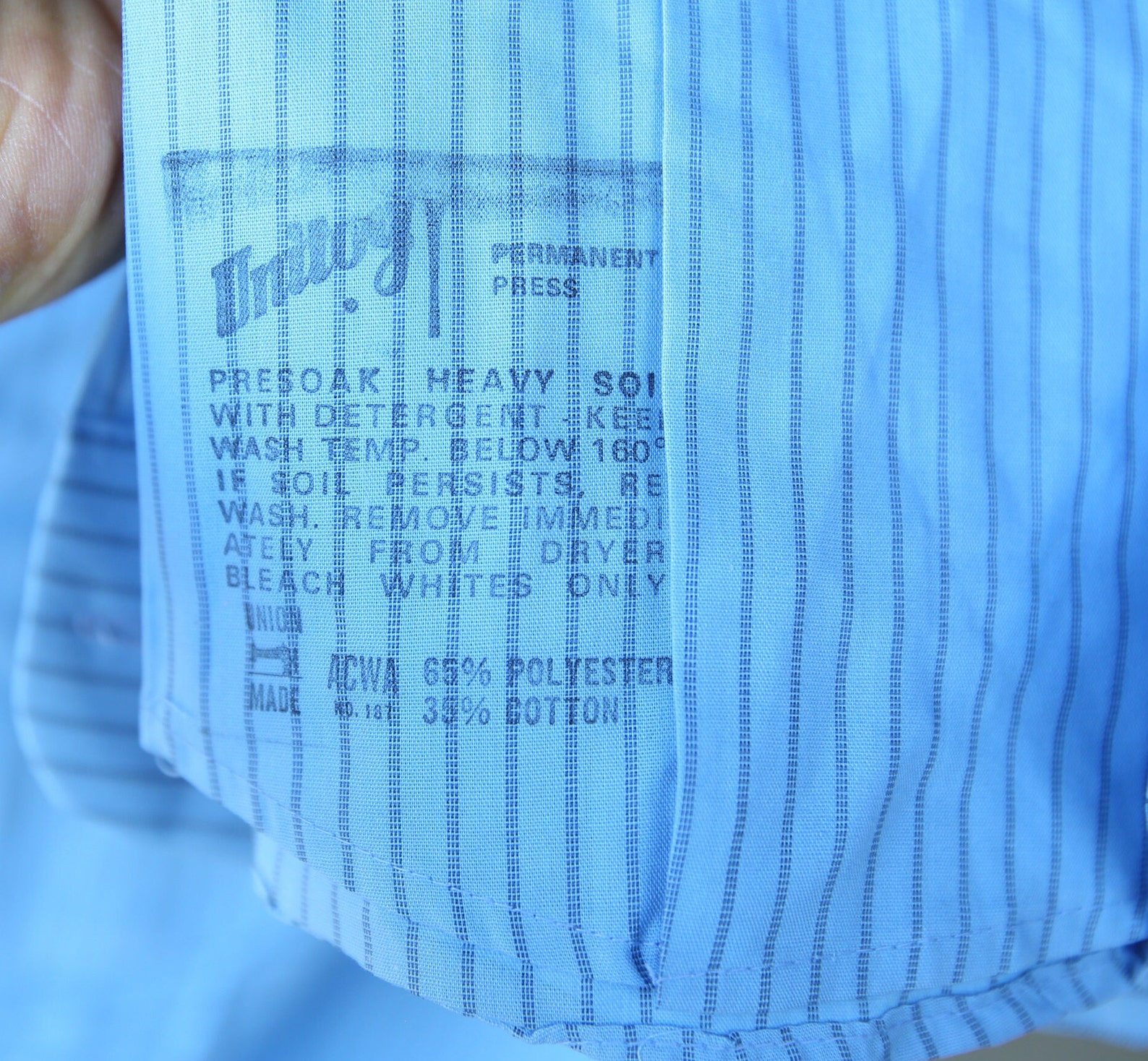 Vintage Firestone Gas Station Uniform Work Shirt Deadstock Mens Size 15 ...