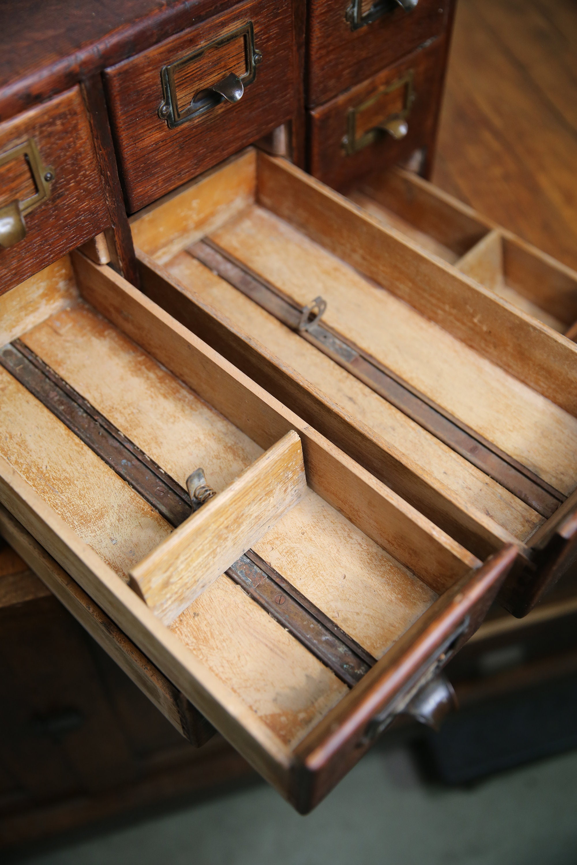 Antique Library Card Catalog Yawman & Erbe Tiger Oak Wood 9 - Etsy