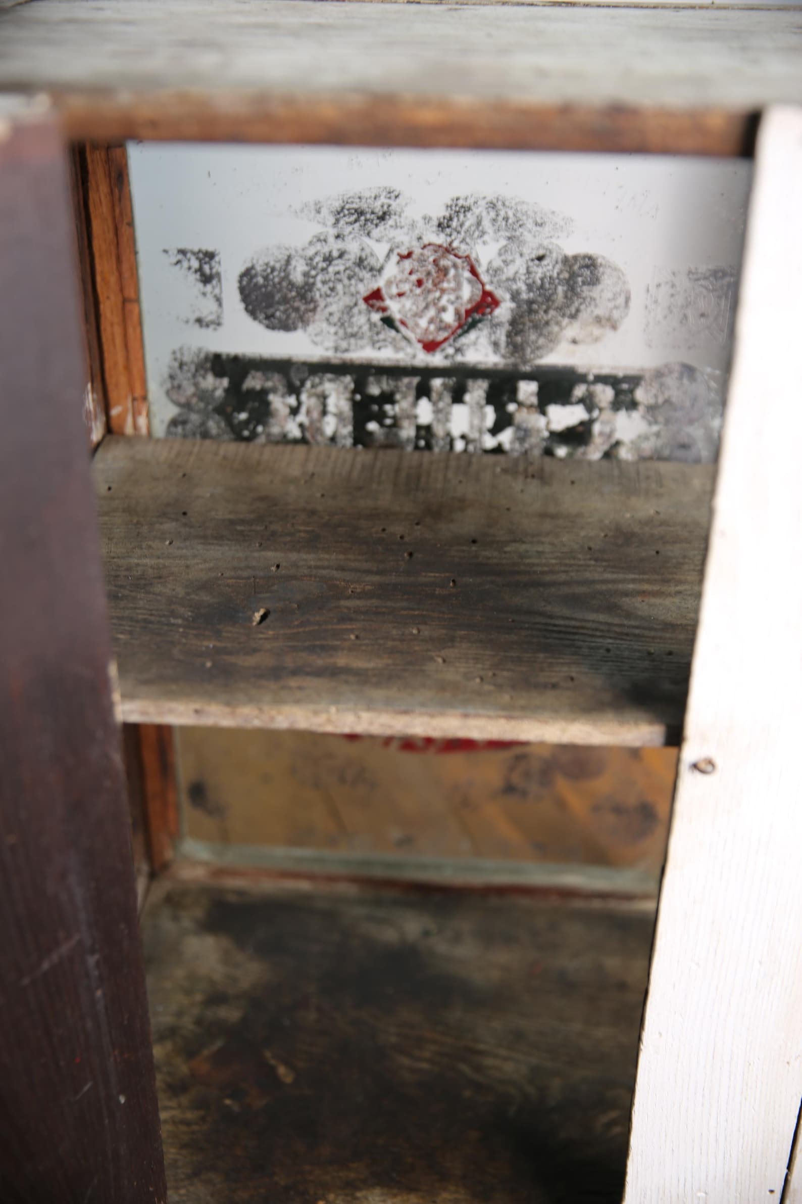 Antique Sauer's Extract Glass Display Cabinet Countertop Store Wood ...