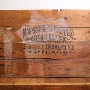 Antique Apothecary Druggist Wood Crate Box Chest Morrison Plummer Co ...