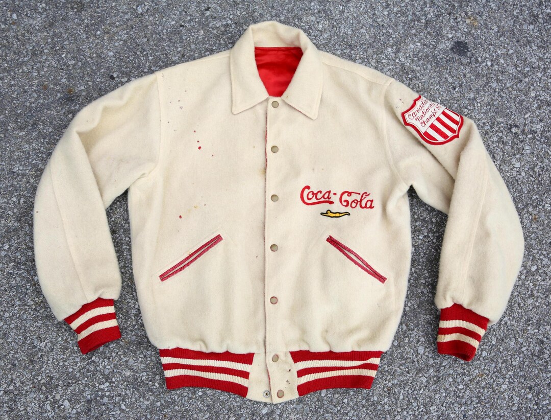 Vintage 1950's Coca Cola Wool Satin Reversible Varsity Letterman Jacket ...