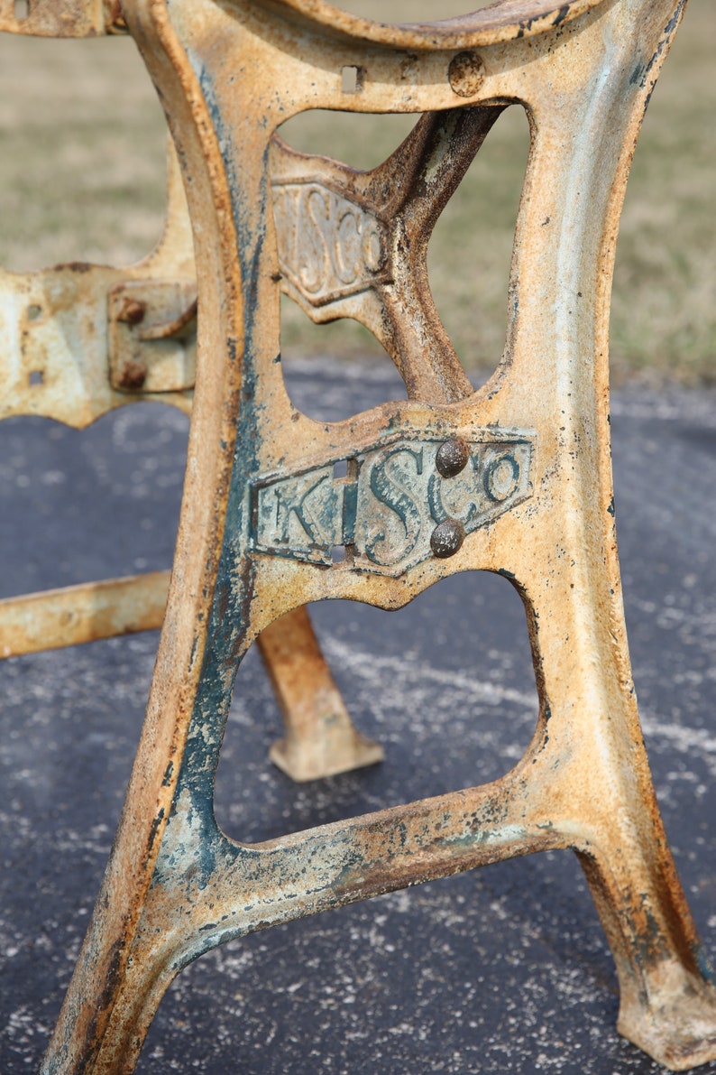 Antique Industrial Cast Iron Table Base Legs Machine Age - Etsy