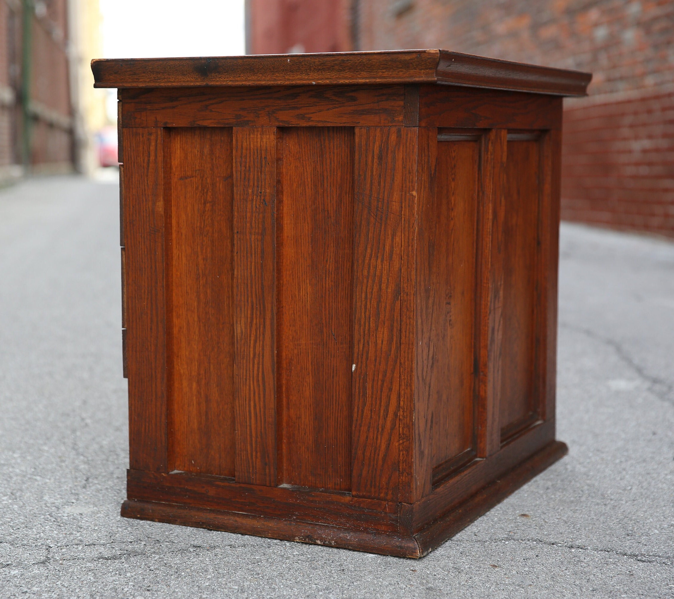 Antique Store Counter Wood Slot Machine Stand Table Kitchen Island Bar ...