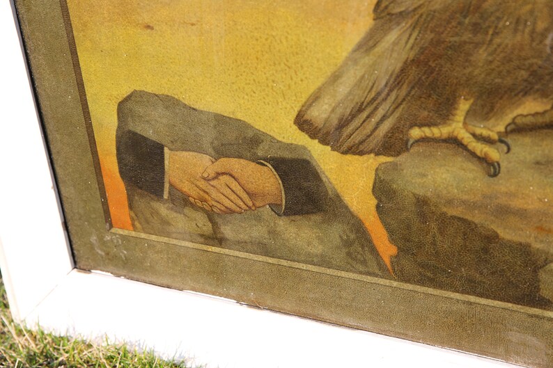 Antique Transom Window Stained Glass 1800's Fraternal Order of Eagles ...