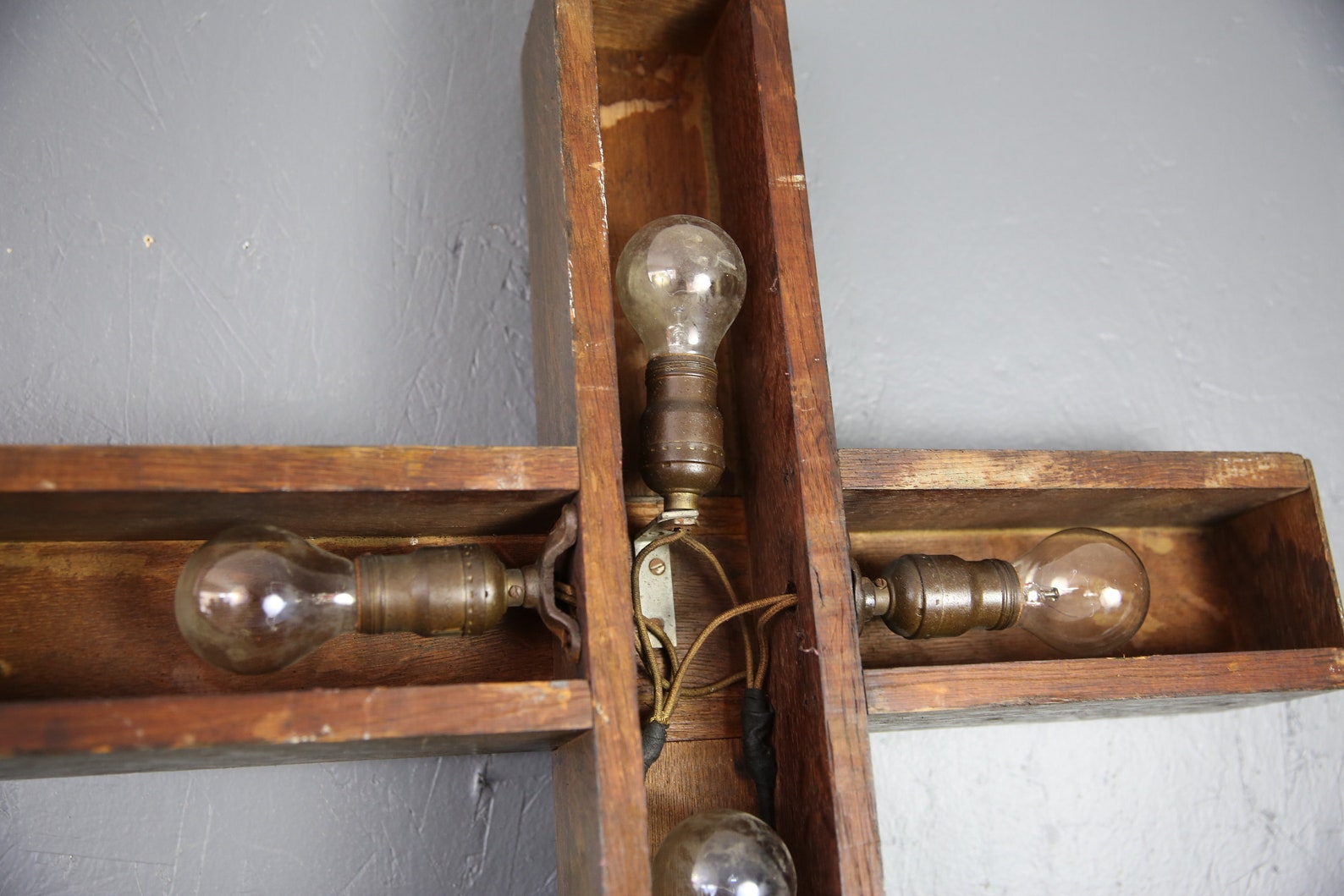 Antique Church or Funeral Home Wooden Lighted Cross Crucifix - Etsy