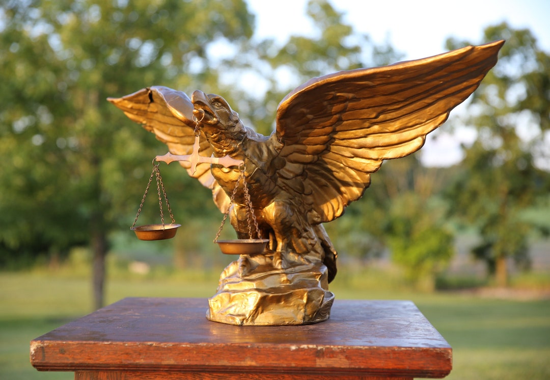 Antique Candy Scale Gold Gilt Zinc Eagle M J Frand Co Weathervane ...