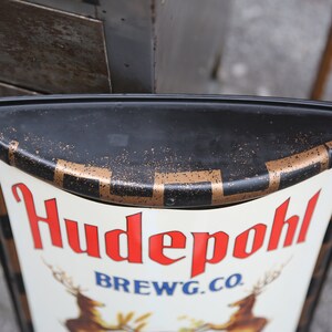 Vintage HUDEPOHL Beer Advertising Sign Cincinnati Brewery Stag Deer ...