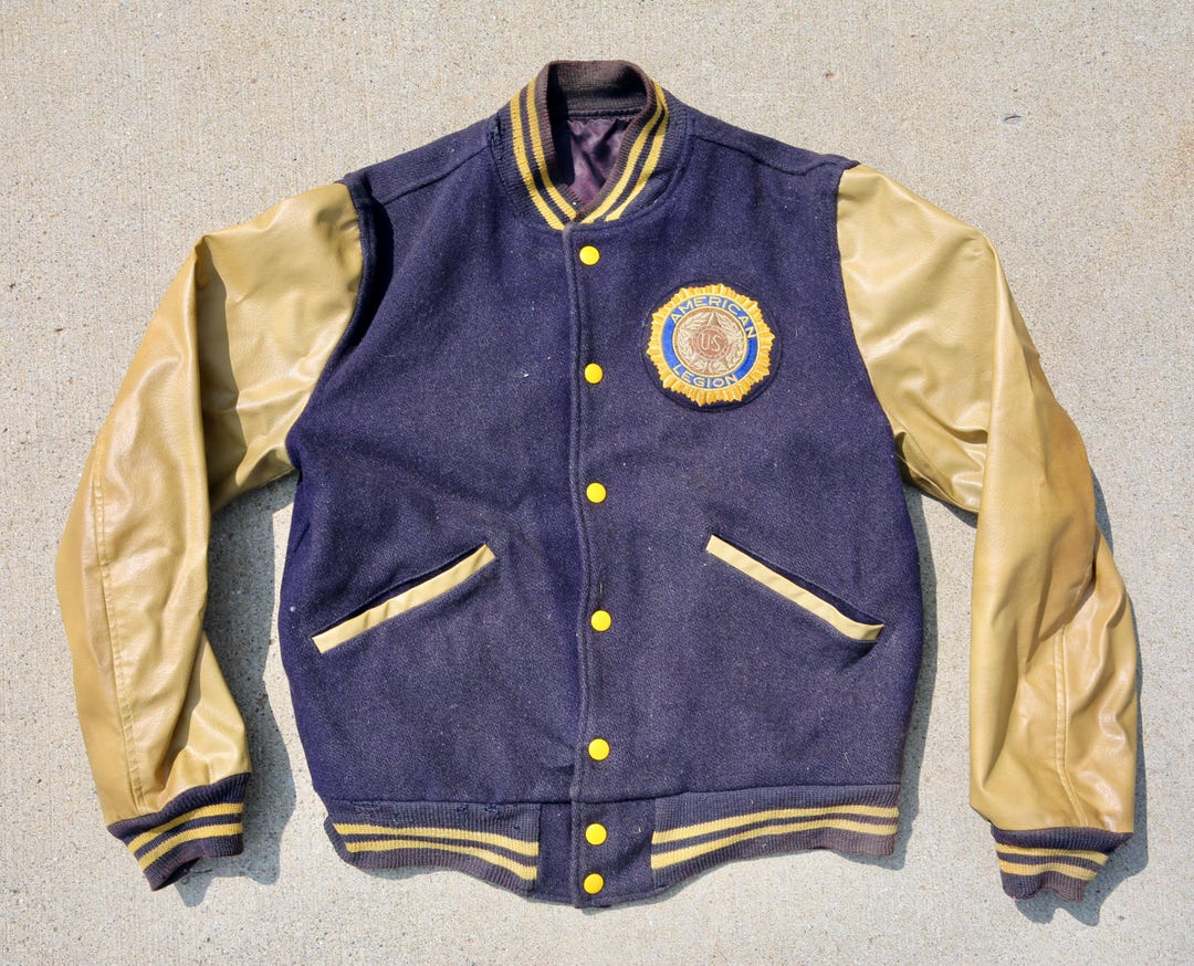 Vintage 60s Letterman Bomber Jacket Varsity Football American Legion ...