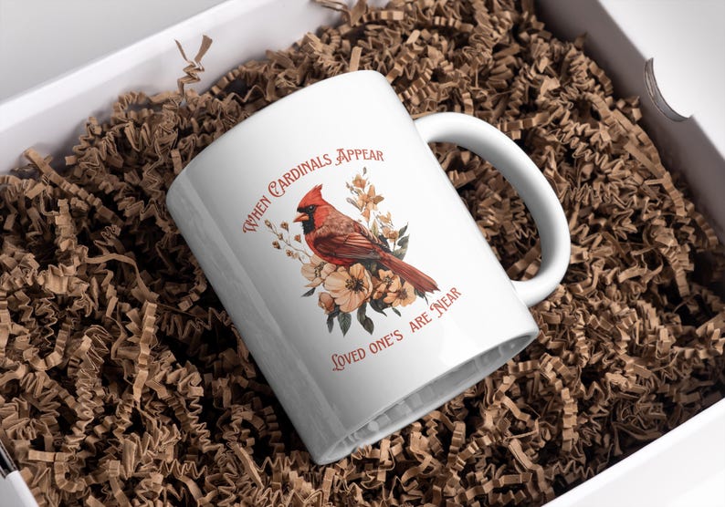 Cardinal Memorial Mug Sublimation Design, Sympathy Gift - Etsy