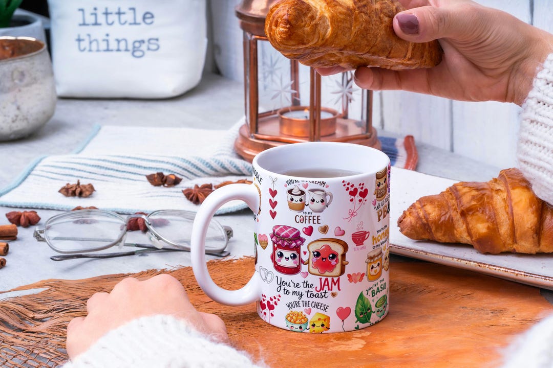 Food Pun Coffee Mug | You're the Jam to My Toast, Kitchen Decor - Etsy