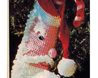 Crochet a Loopy Santa Christmas Stocking pattern Only Regular or Large ...