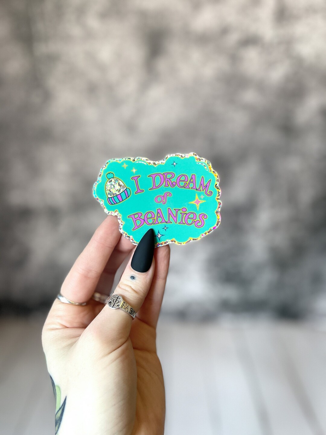 I Dream of Beanies Glitter Sticker Knitter Yarn Hat Toque Maker TV ...