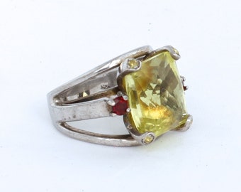 80s Garnet Ring - Etsy