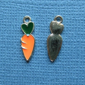 10 Carrot Charms - Carrot Pendants - Vegetable Charm - Carrot - Food ...