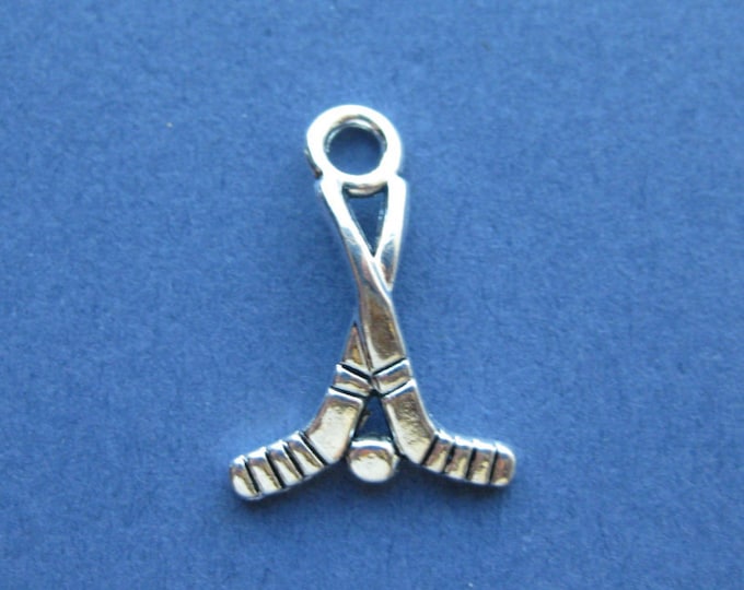 10 Hockey Stick Charms Hockey Stick Pendants Hockey Stick Hockey Charm ...