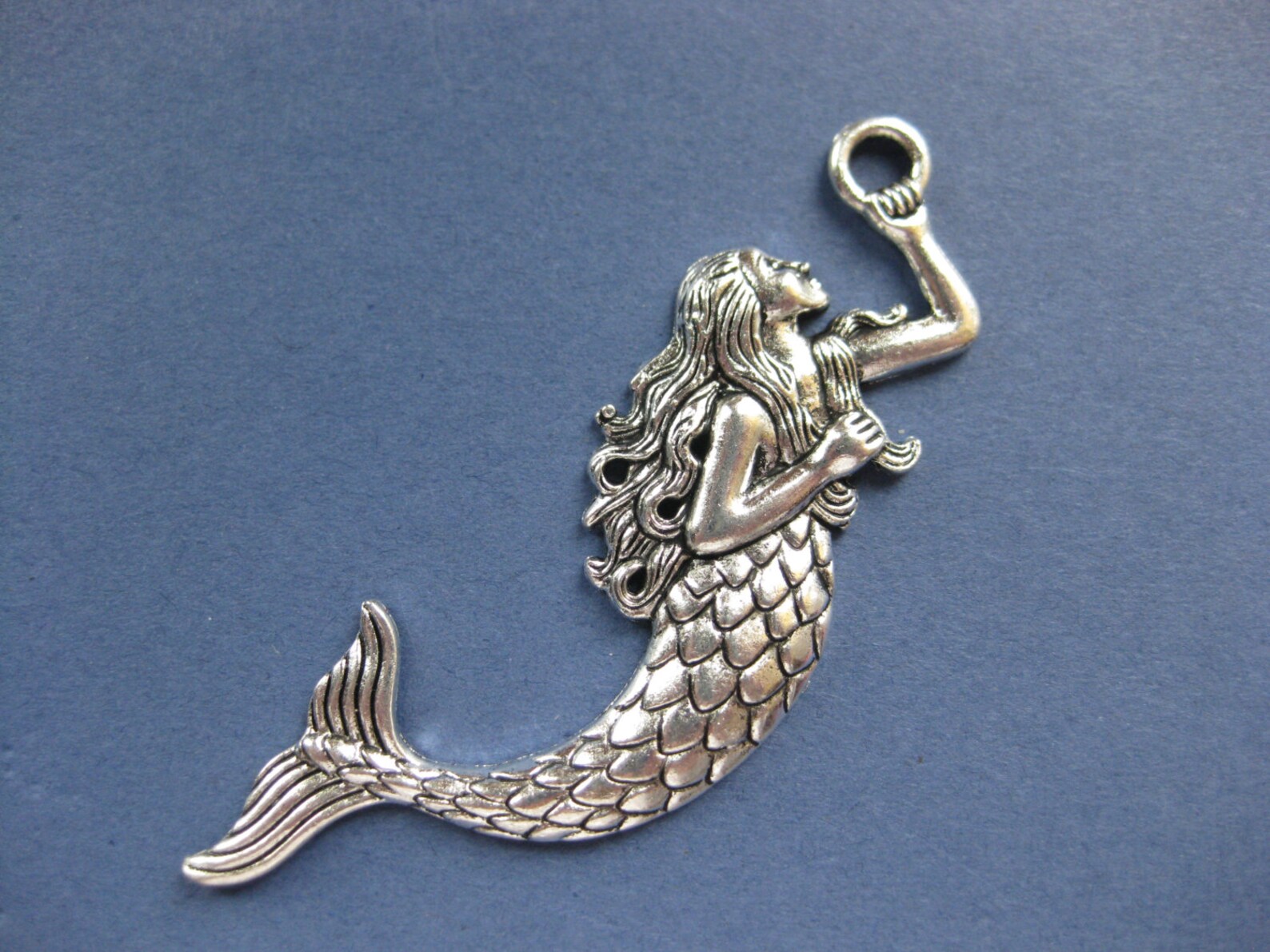 2 Large Mermaid Charms Mermaid Pendants Large Mermaid - Etsy