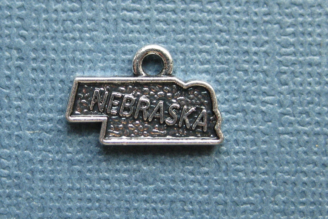 5 Nebraska Charms - Nebraska Pendants - State Charms - Nebraska ...