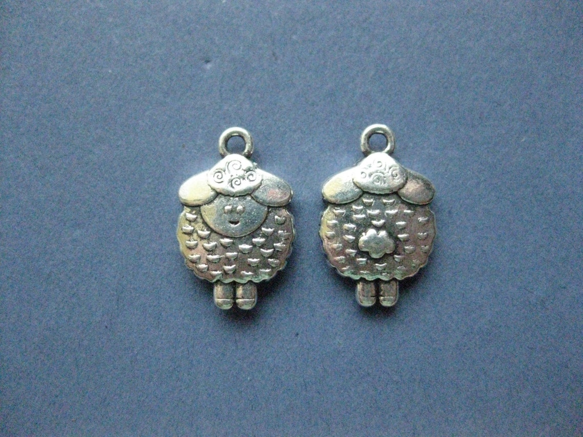 5 Sheep Charms Sheep Pendants Sheep Animal Charm - Etsy