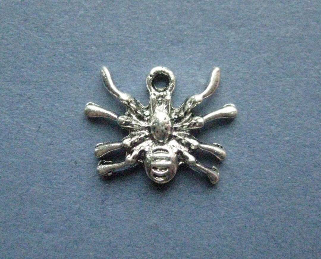 10 Spider Charms - Spider Pendants - Spider - Spiders - Bug Charm ...