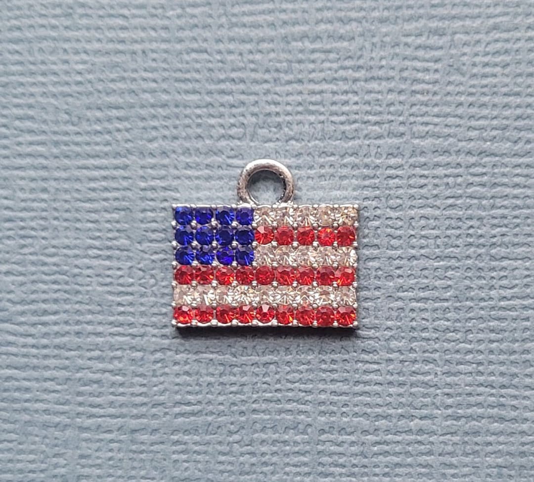 3 American Flag Charms - American Flag Pendants - American Flag - Flag ...