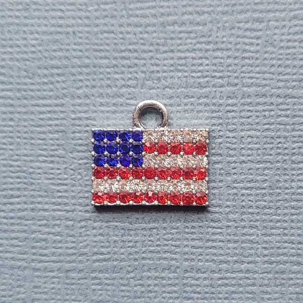 American Flag Charm - Etsy