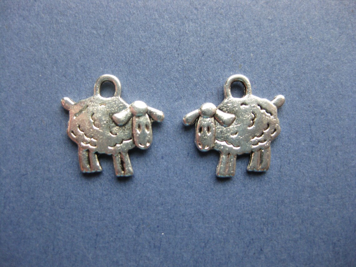 10 Sheep Charms Sheep Pendants Sheep Animal Charm - Etsy