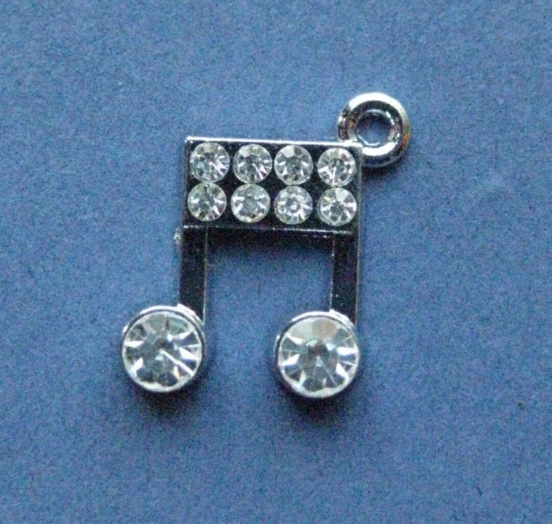 5 Music Note Charms Music Note Pendants Musical Note Beam Note ...