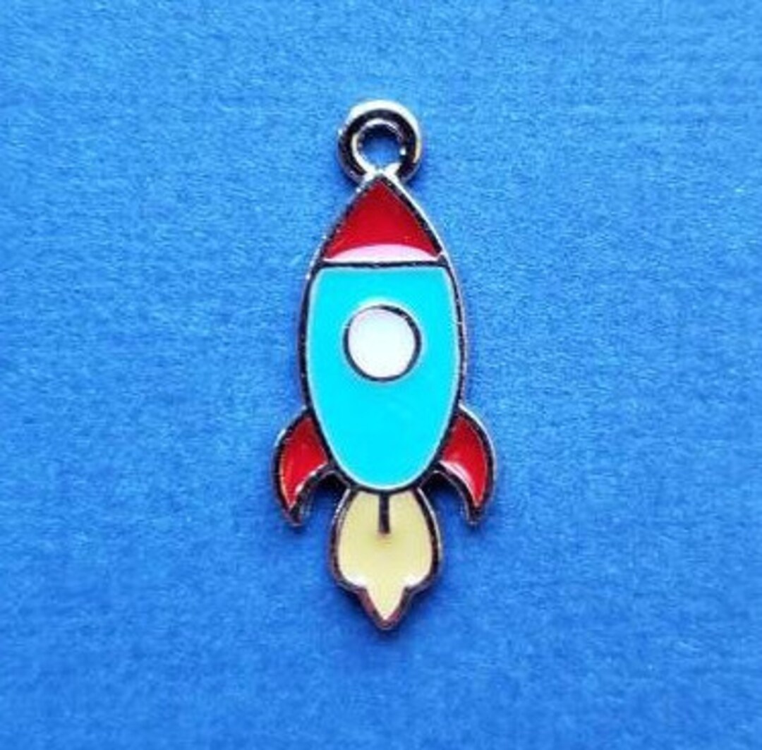 5 Rocket Ship Charms - Rocket Ship Pendants - Rocket Ship - Rocket ...