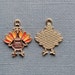 5 Turkey Charms - Turkey Pendants - Fall Charm - Thanksgiving Charm ...