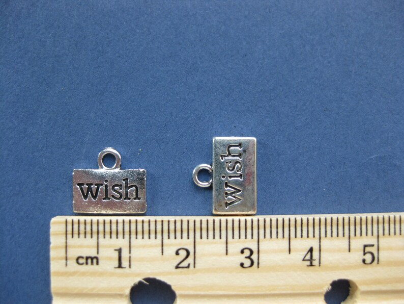 10 Wish Charms - Wish Pendants - Wish - Wish Carved Charm - Carved ...