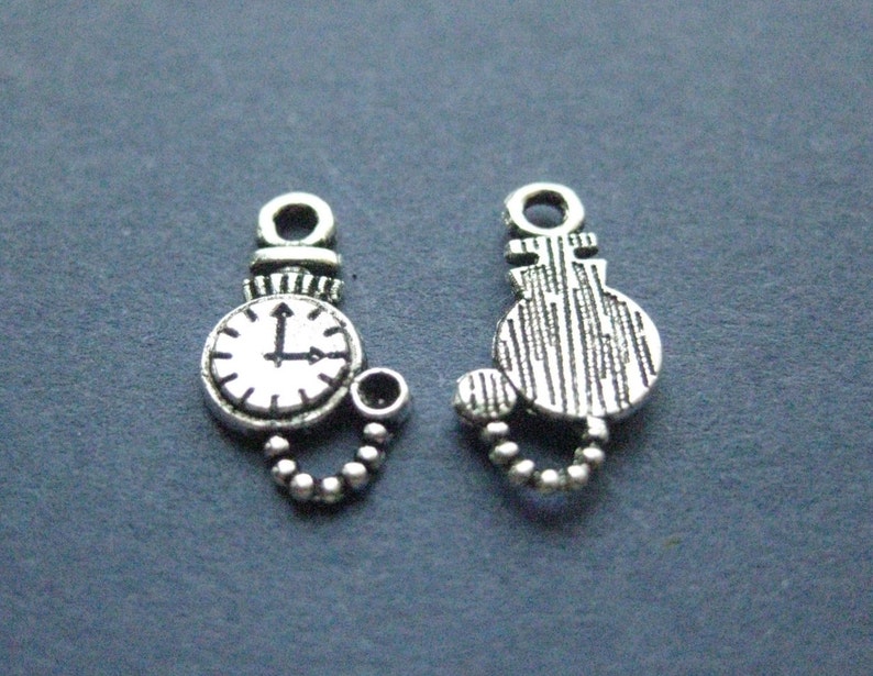 10 Pocket Watch Charms - Pocket Watch Pendants - Clock Charm - Clock ...