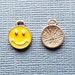 5 Smiley Face Charms - Smiley Face Pendants - Smiley Face - Smile Face ...