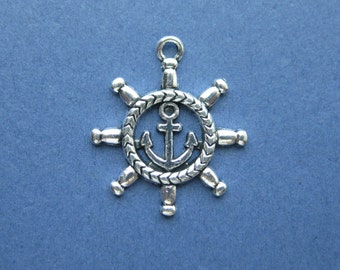 Ship Wheel Charm | Etsy