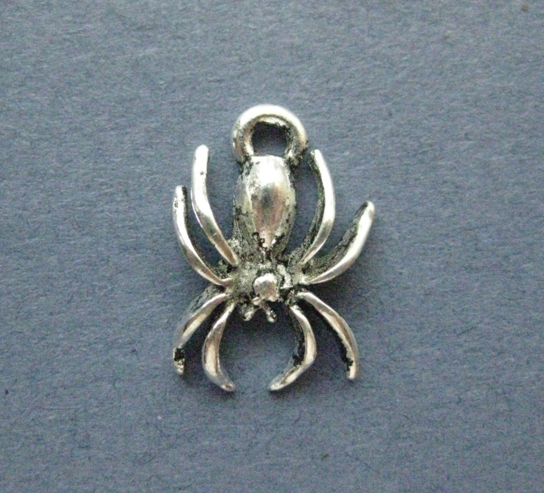 10 Spider Charms - Spider Pendants - Spider - Spiders - Bug Charm ...