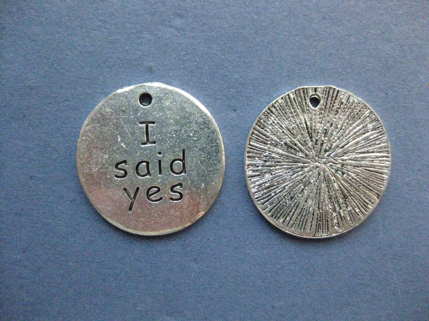 5 I Said Yes Charms - I Said Yes Pendants - Wedding Charms - Antique ...