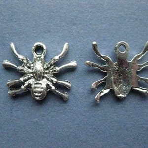 10 Spider Charms - Spider Pendants - Spider - Spiders - Bug Charm ...