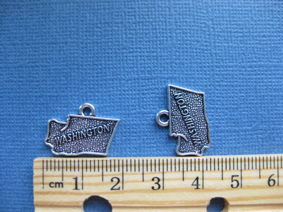 5 Washington Charms - Washington Pendants - State Charms - Washington ...