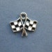 4 Checkered Flag Charms Checkered Flag Pendant Checkered - Etsy
